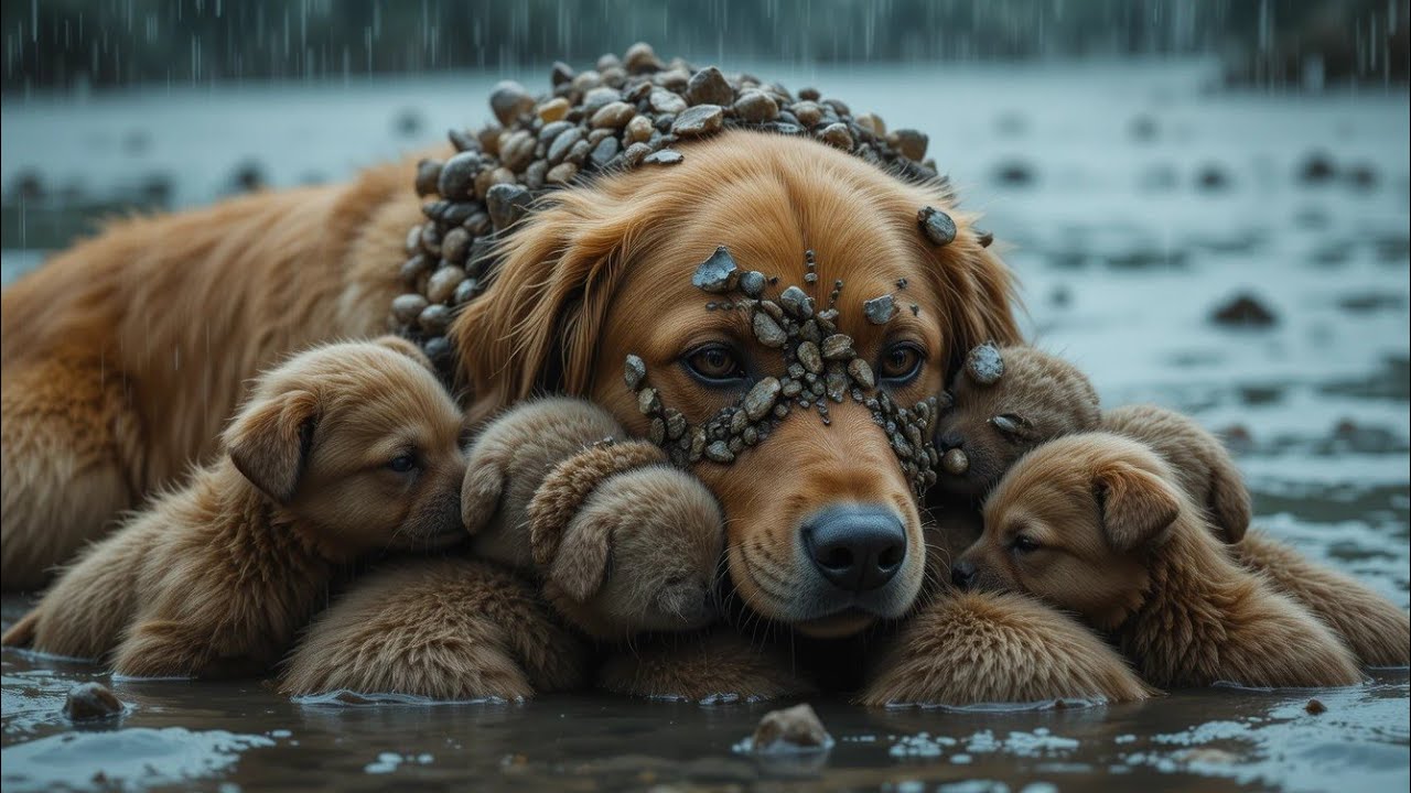 Excellent Rescue Golden DOGS's Family | Removal and Clean Barnacle ...