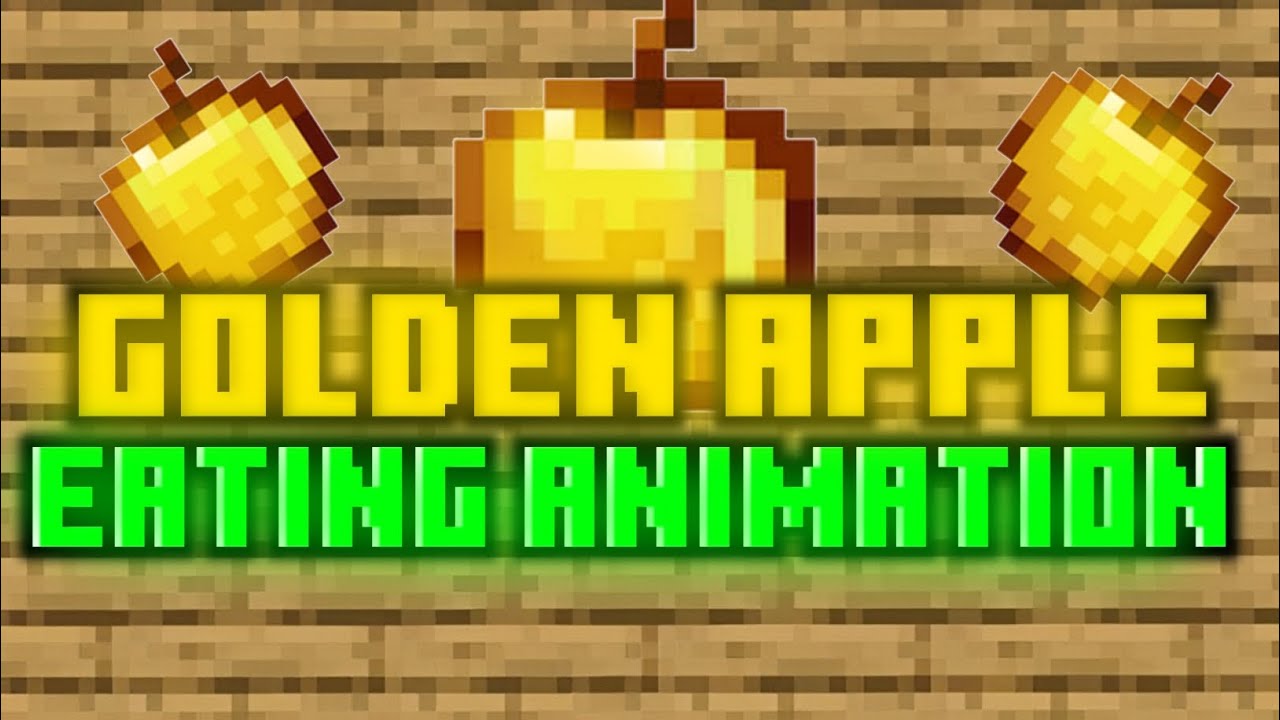 Golden apple eating animation Minecraft Green screen - YouTube