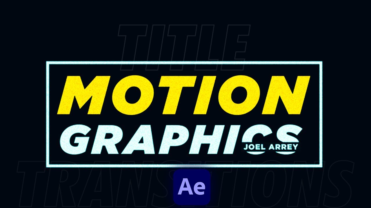 Title Transitions in after Effects - YouTube