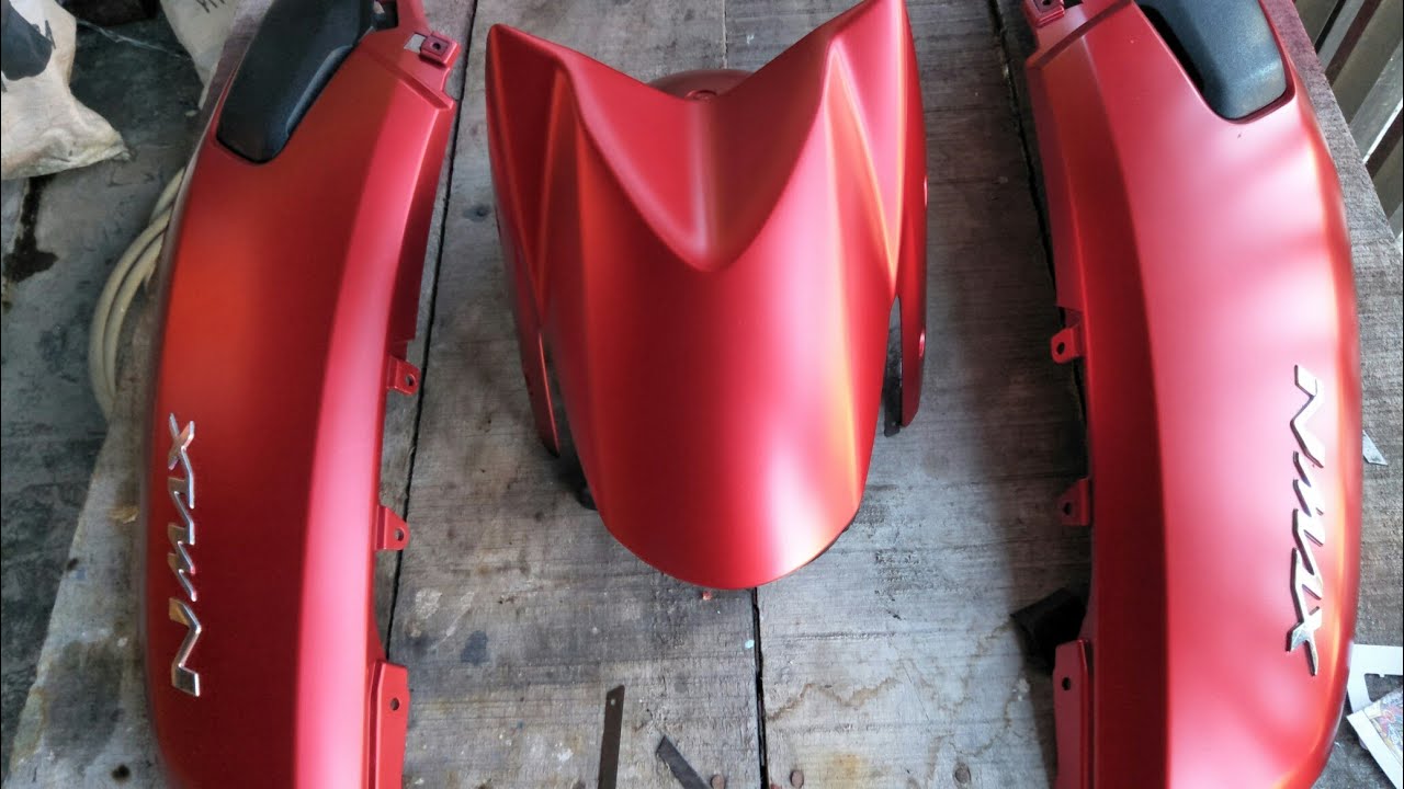 Cat merah doff NMAX. cat yamaha brillian red sc71 susuka - YouTube