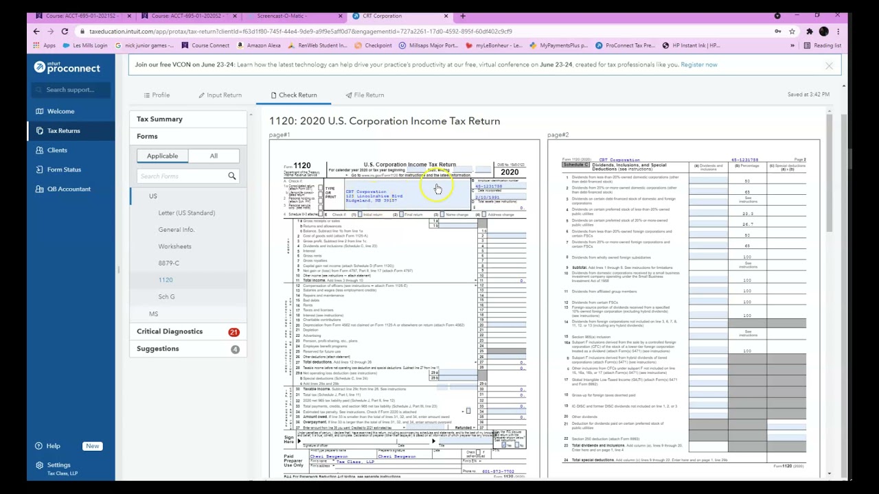 Part 2 Inputting Corporation into ProConnect - YouTube