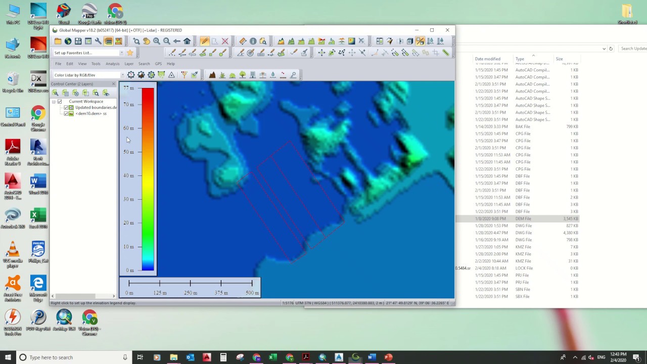 Crop DEM Global Mapper 2nd way - YouTube
