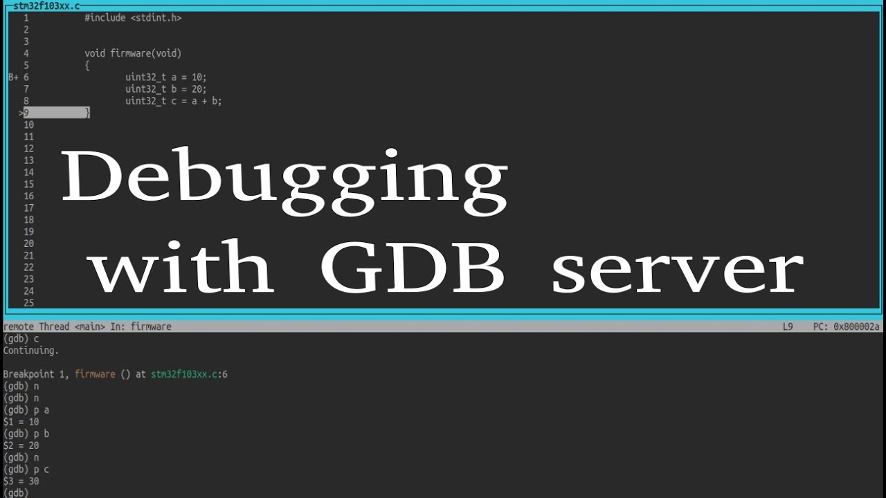 Debugging Using Remote Gdb Stm32f103 Microcontroller Blue Pill 0616