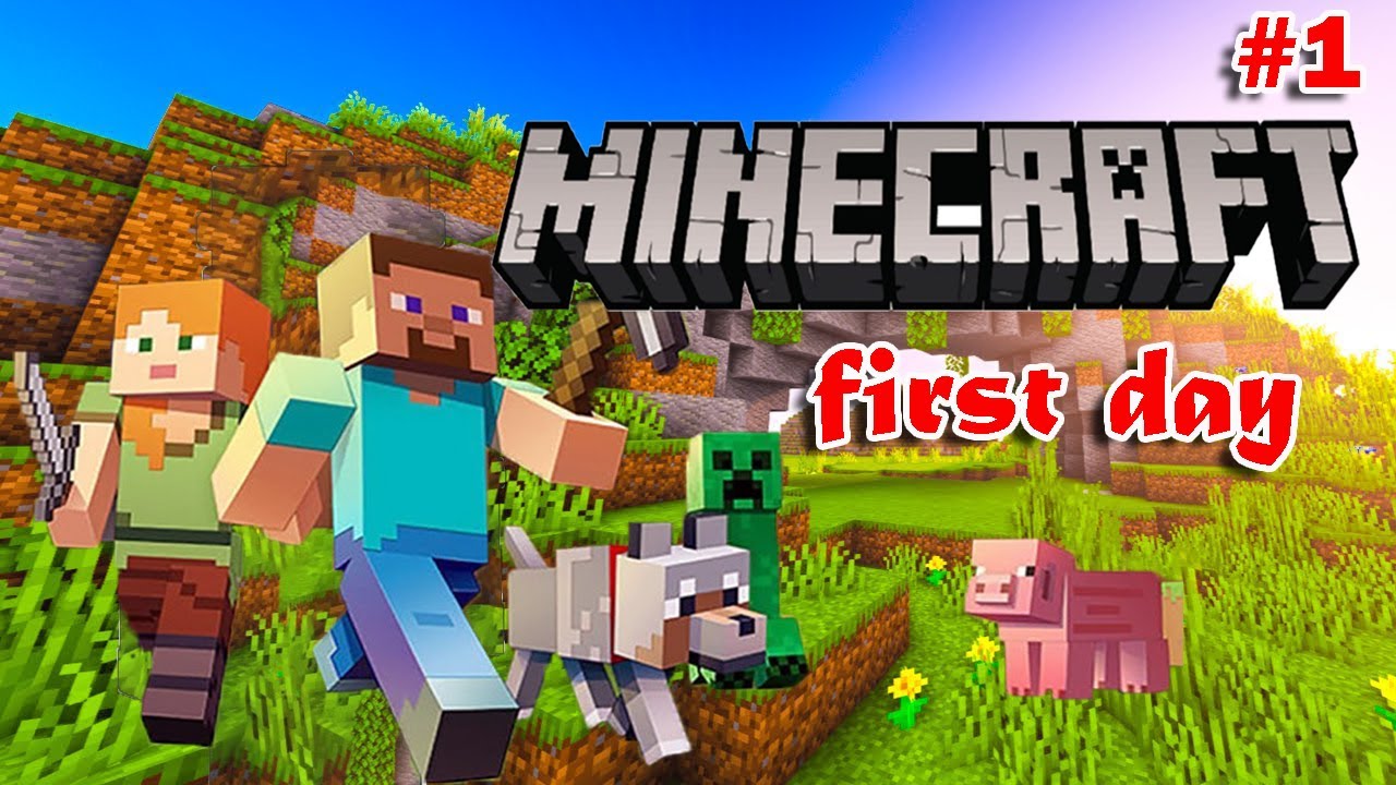 FIRST DAY IN MINECRAFT | STARTING MY MINECRAFT JOURNEY #1 - YouTube