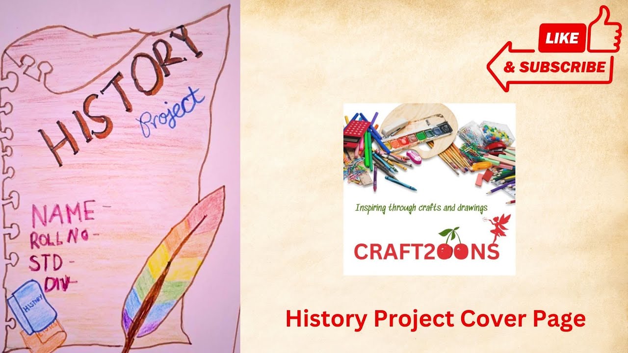 🎨 Creative Cover Page Design of History Project | Stunning Border ...