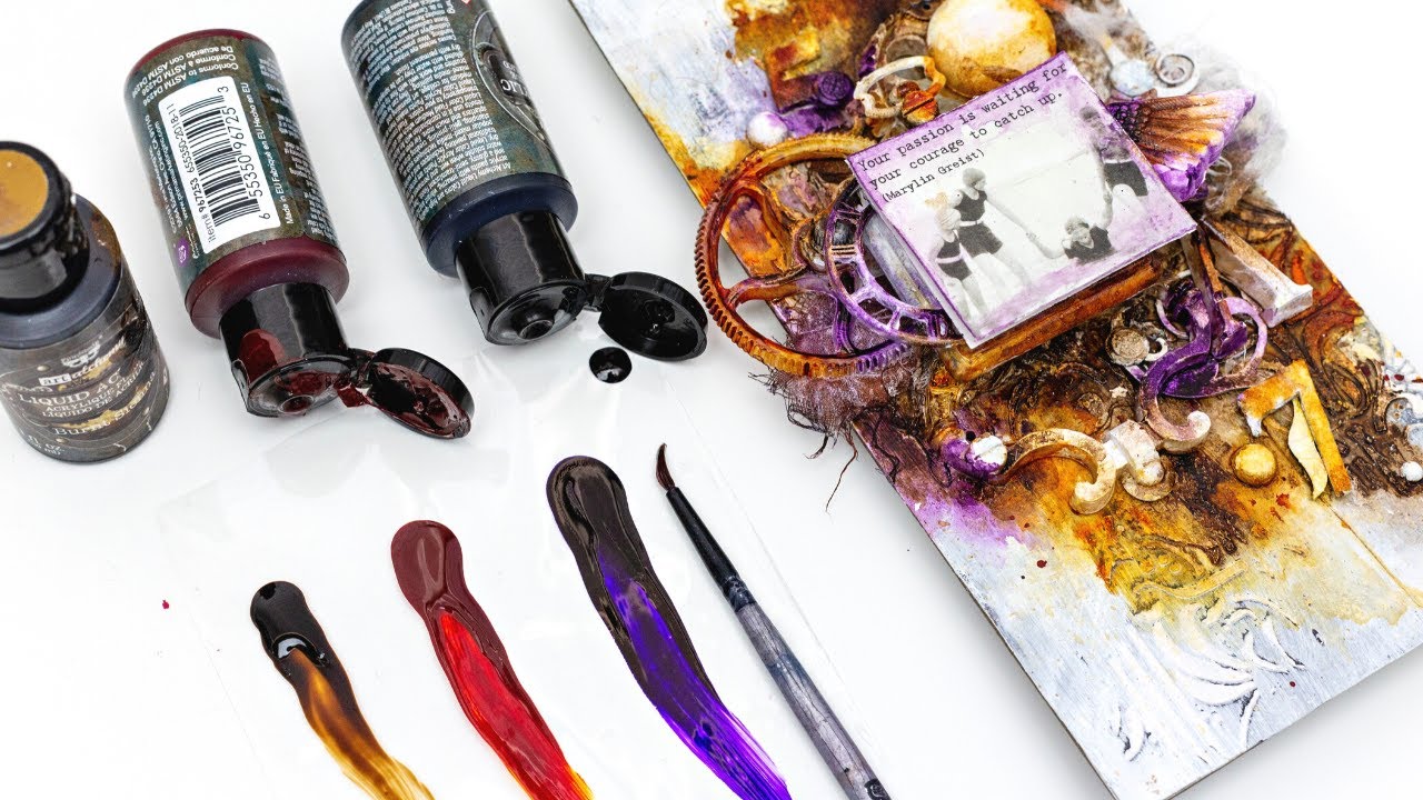 Coloring techniques with liquid acrylics - YouTube