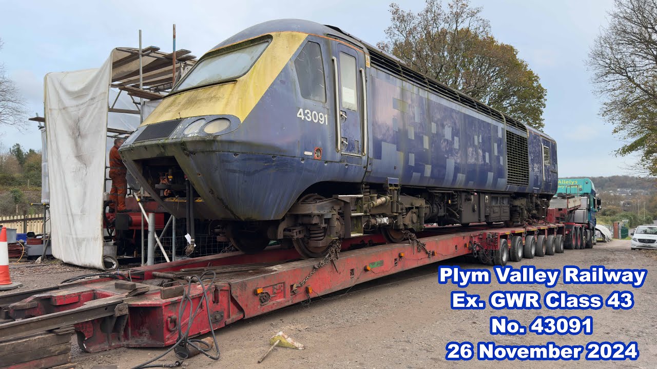 Delivery of Ex. GWR HST Powercar No. 43091 | Plym Valley Railway | 26 ...