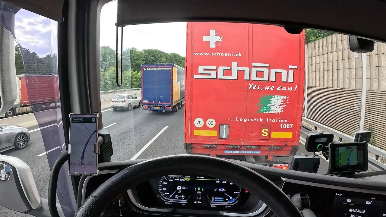 Truck Vlog - 700km Across Germany. Border Control, Stau, and Driving ...