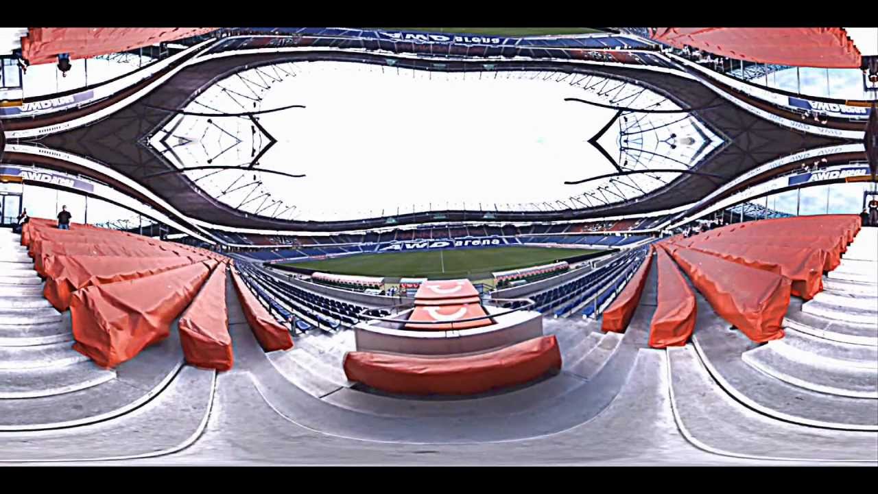 360° HDR Video of Hannover 96 soccer stadium mirrored - YouTube