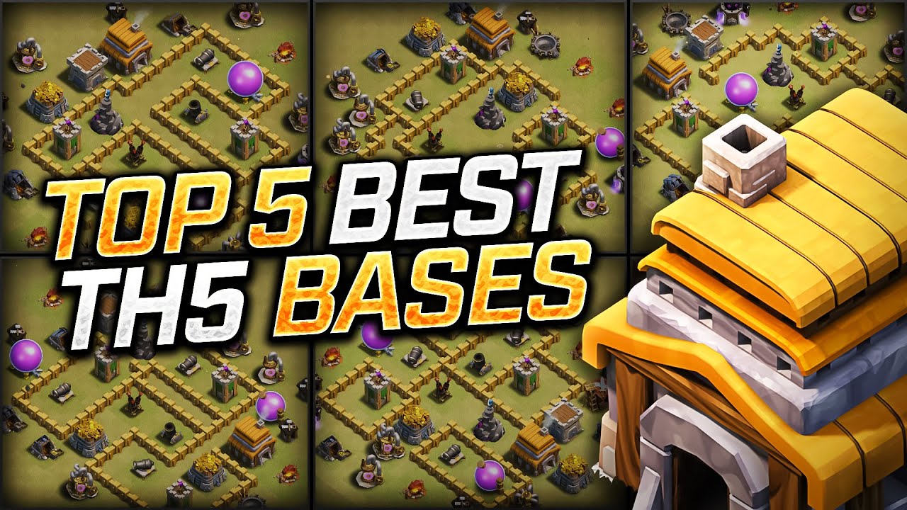 NEW BEST TH5 BASES (War/Trophy/Farming) 😍 TOP 5 Town Hall 5 Base Links ...