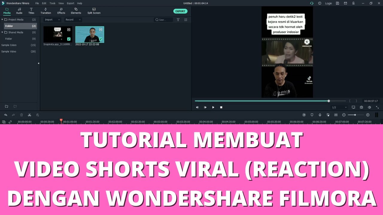 Step by Step Membuat Video Short Viral (Video Reaction) Menggunakan ...