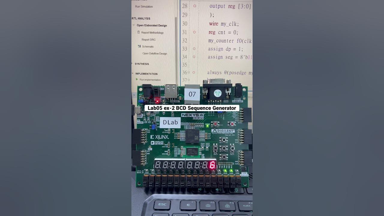FPGA ex-502 BCD Sequence Generator - YouTube