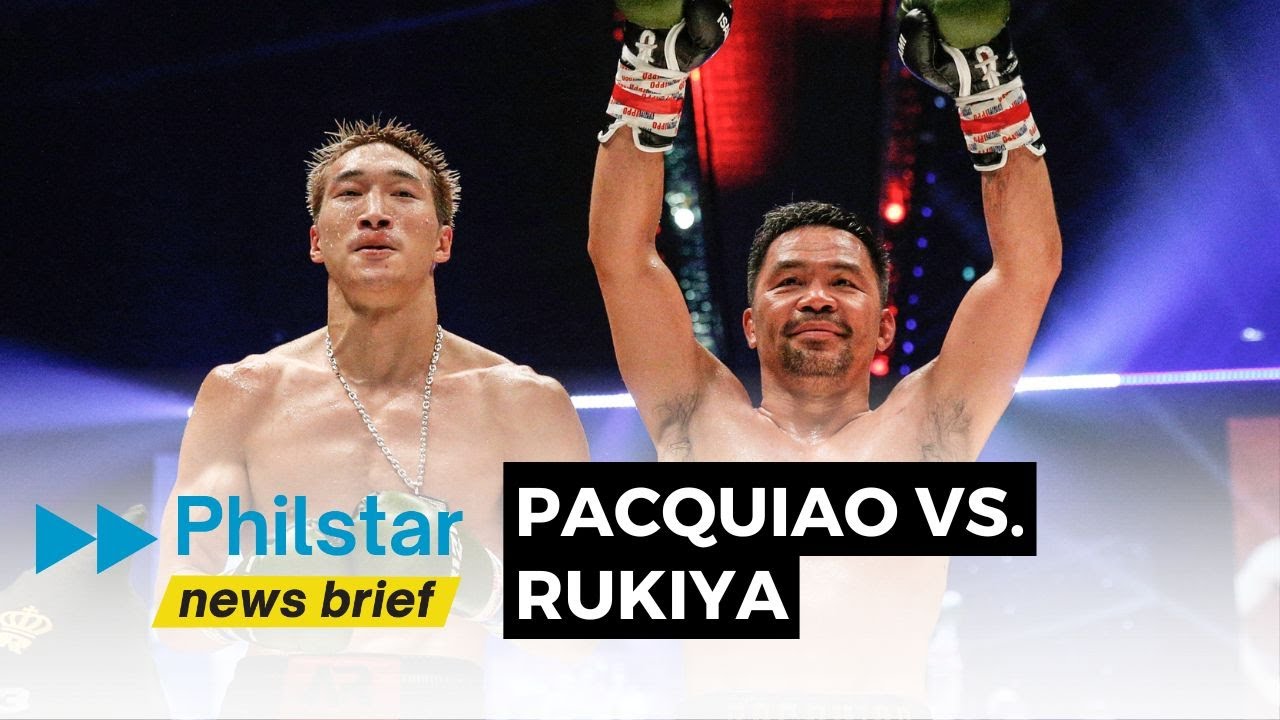 Manny Pacquiao at Rukiya Anpo tabla sa kanila 3 round exhibition match ...