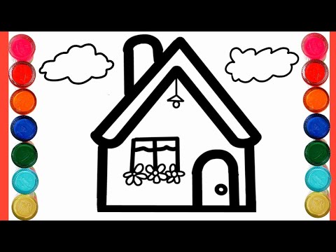 How to draw a house easy step by step | Drawing House | Easy house ...