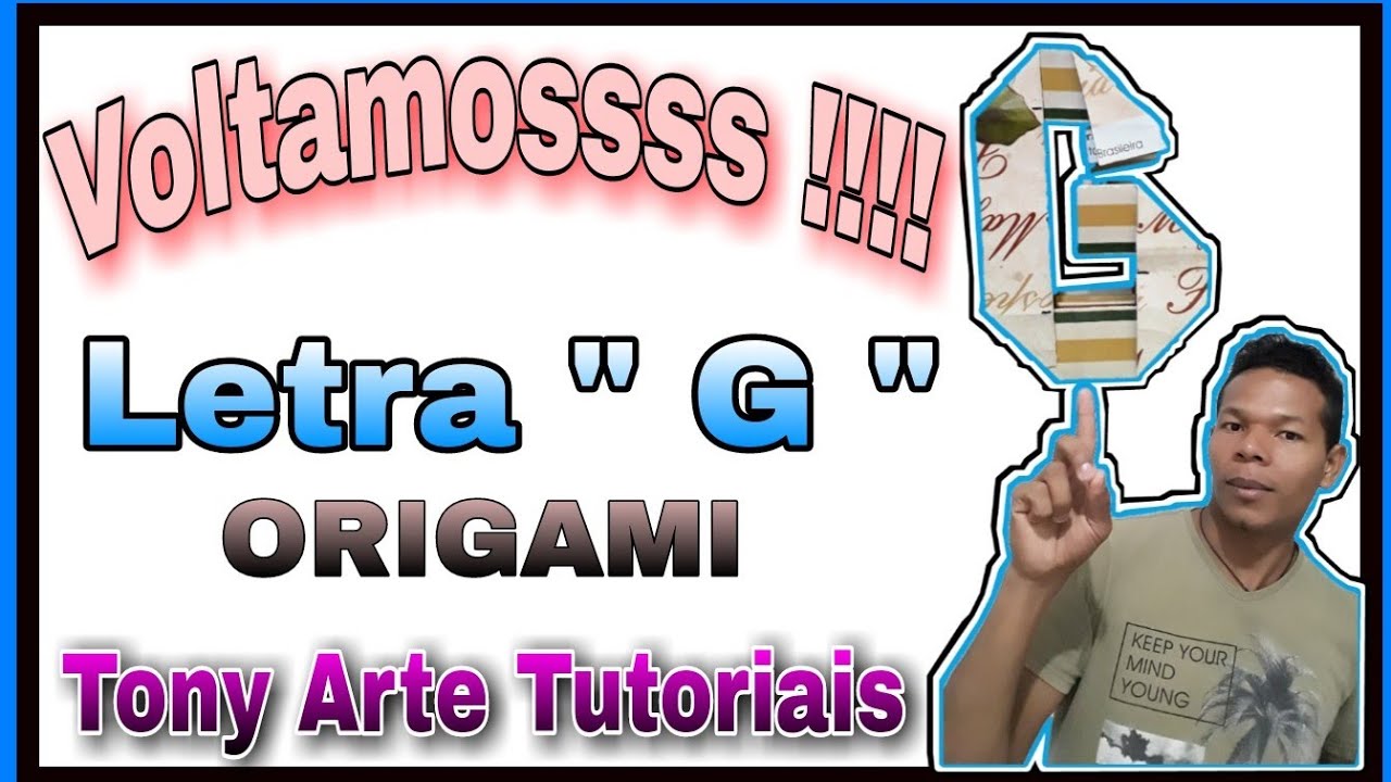 Letra ( G ) Origami tutorial. - YouTube
