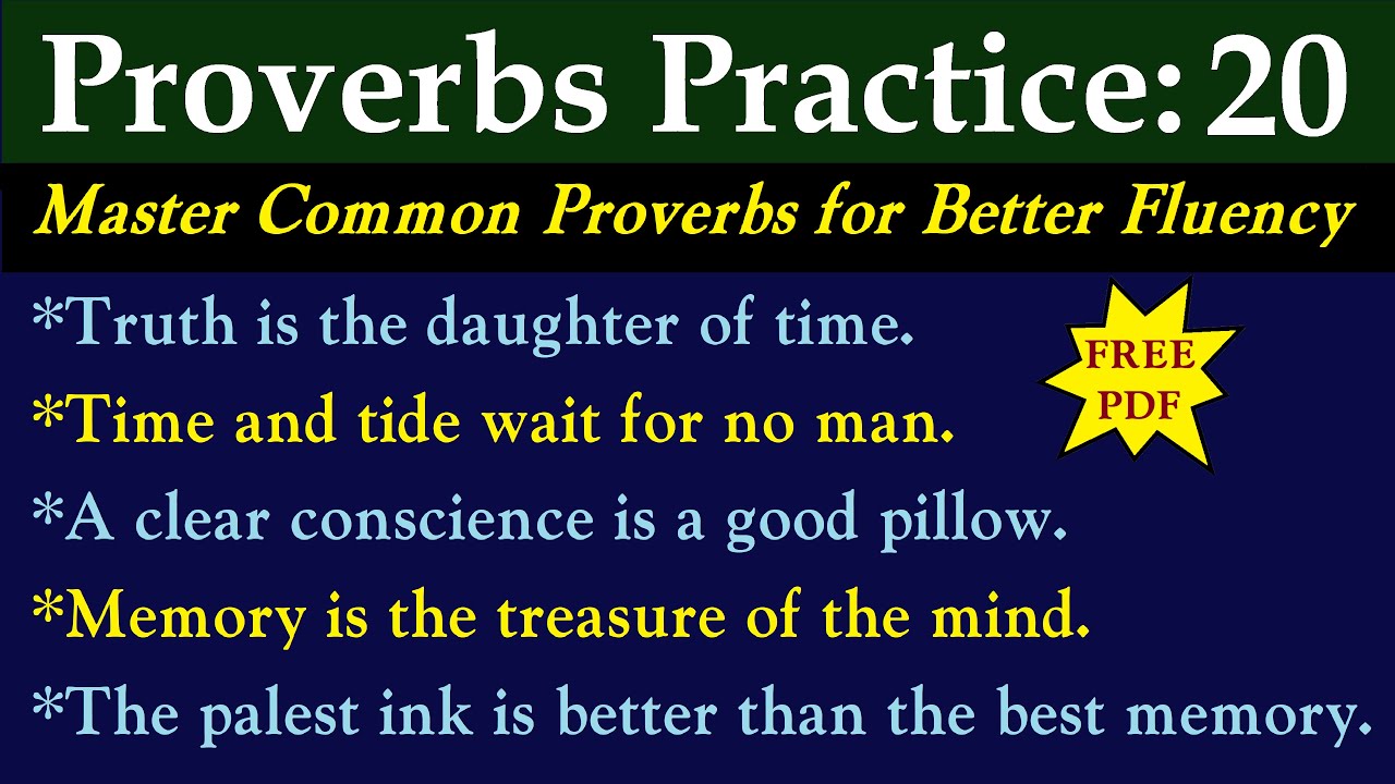 Master Simple Proverbs for Better English Fluency | English Speaking ...