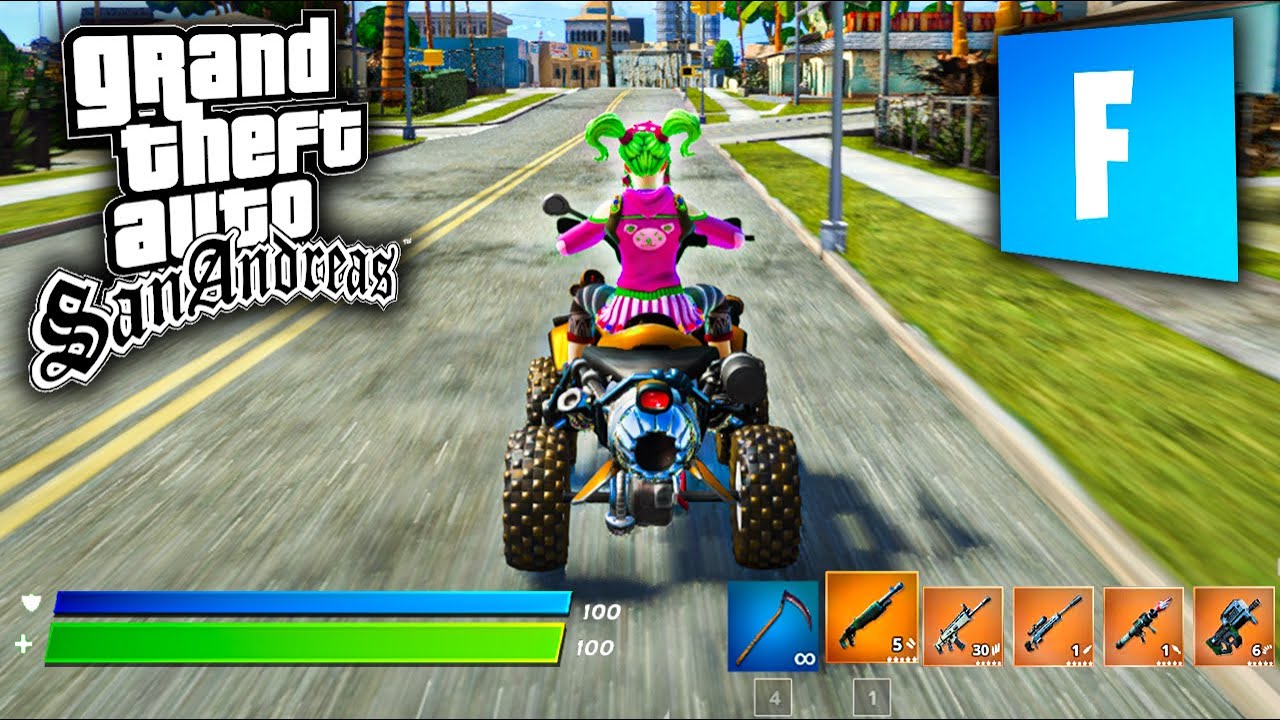 GTA SAN ANDREAS x FORTNITE PARCERIA INCRIVEL - gta san andreas fortnite ...