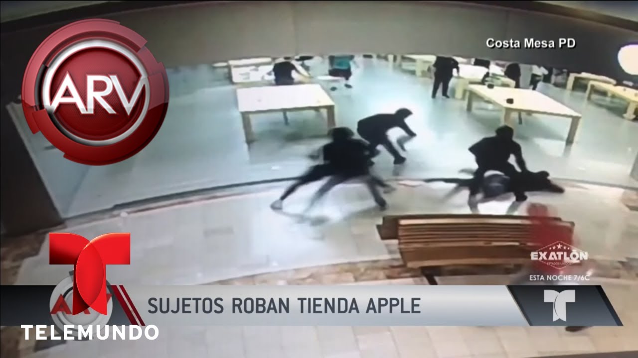 Robo en tienda Apple de California captado en video | Al Rojo Vivo ...