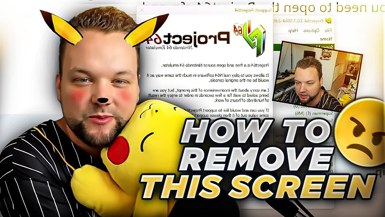 How to get rid of the "Support" prompt in Project64 3.0+ - YouTube
