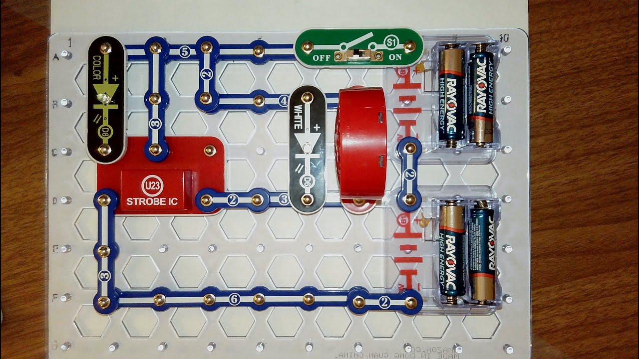 Snap Circuit Light Project 105-106 Funky Light & Sound - YouTube