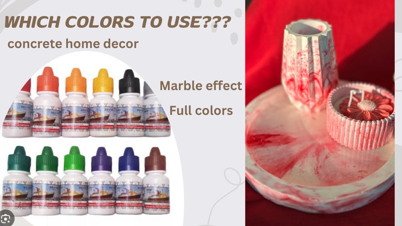 Colors used in concrete art | Home decor | Handmade cement products ...