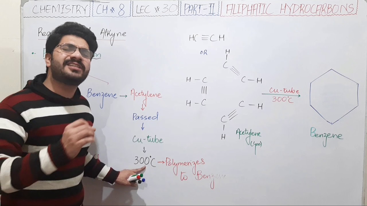 Acetylene to Benzene (polymerization) |CH # 8| by MUHAMMAD SHAHZAIB ...