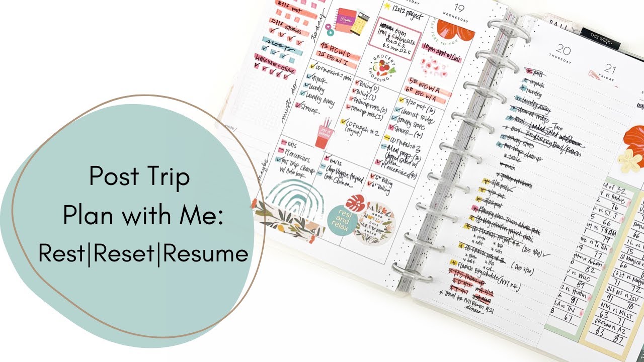 Post Trip Plan With: Rest | Reset | Resume - YouTube