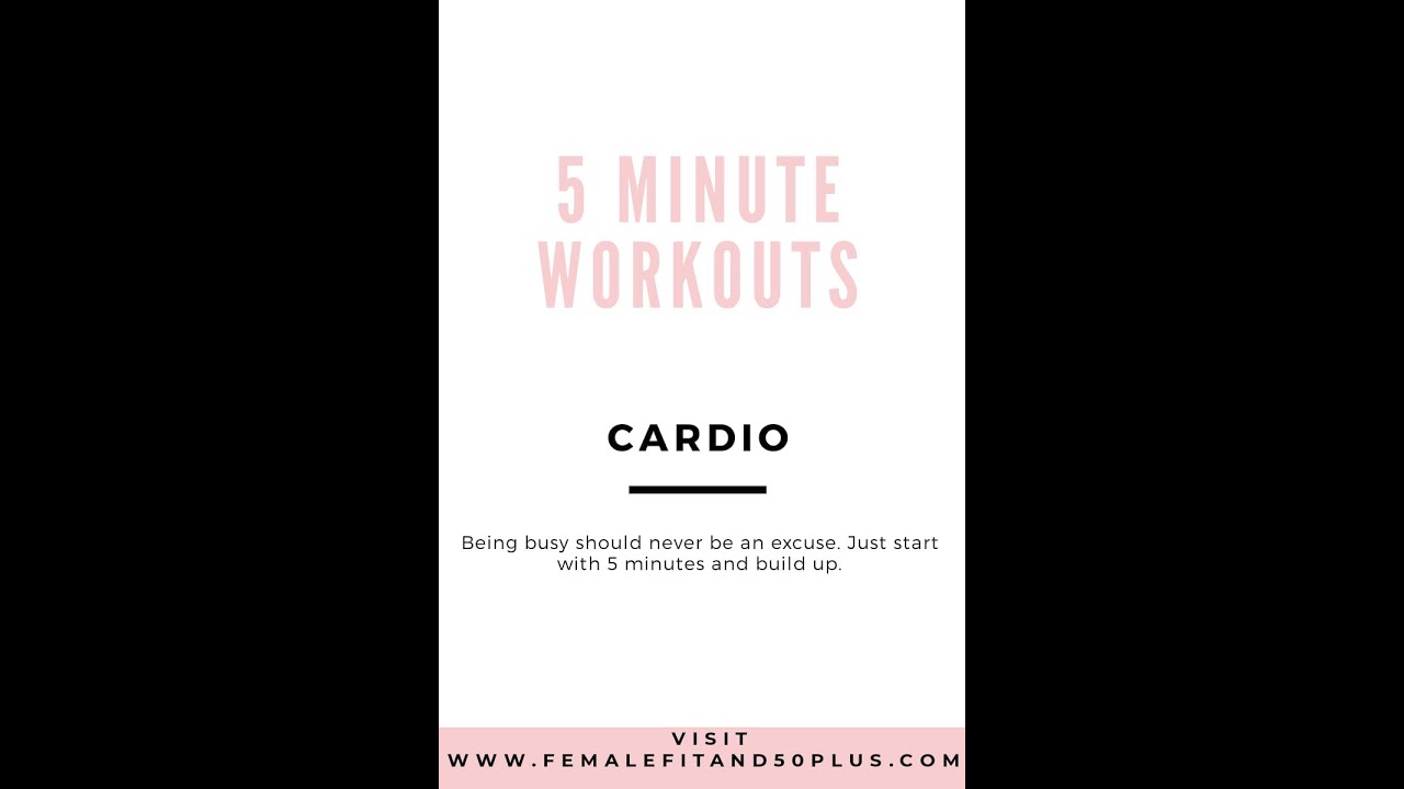 5 MINUTE CARDIO WORKOUT - YouTube