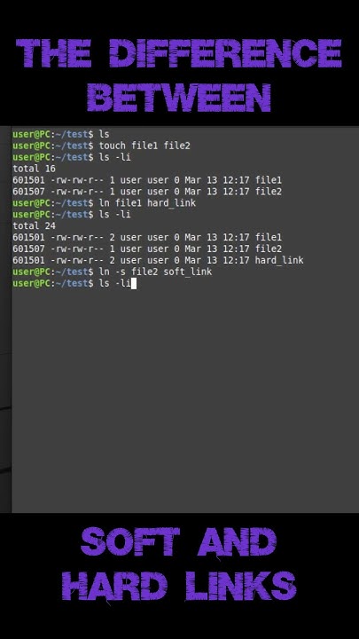 How to find out the difference between a soft and a hard links #shorts ...