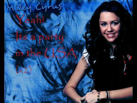 Miley Cyrus-Party In The USA-Lyrics - YouTube