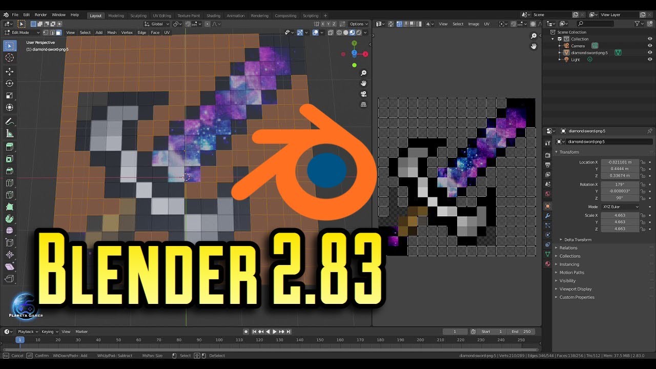 Blender 2.83 3D Minecraft Sword Project | Minecraft Animation - YouTube