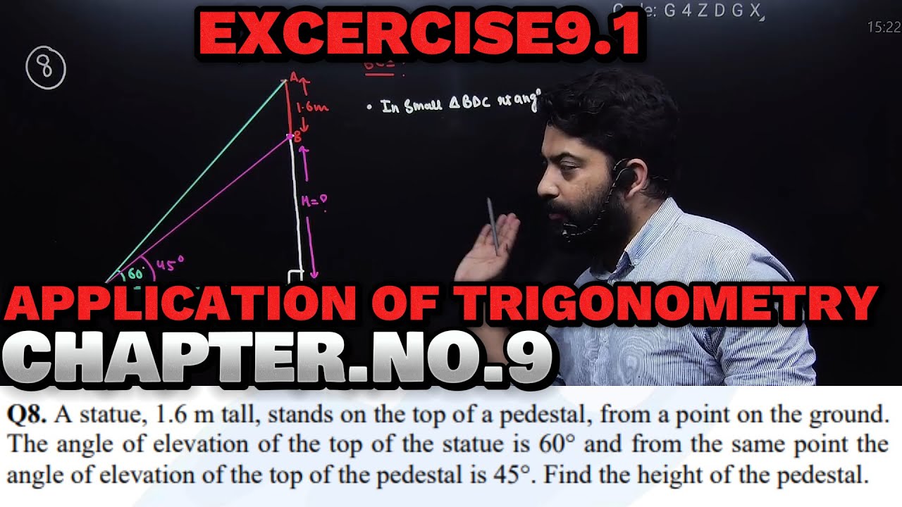 Ex 9.1 Q8 | Some Applications of Trigonometry | Chapter 9 | Class 10 ...