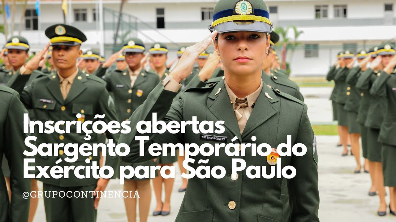 Atenção - Inscrições abertas Sargento temporário do Exército sem fazer ...