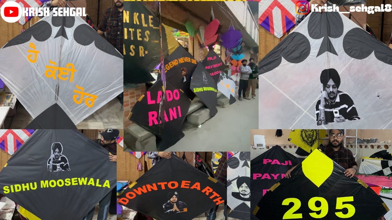 6’feet kites Sidhu moose wala😍🪁||RINKLE KITES STORE|| KRISH SEHGAL ...