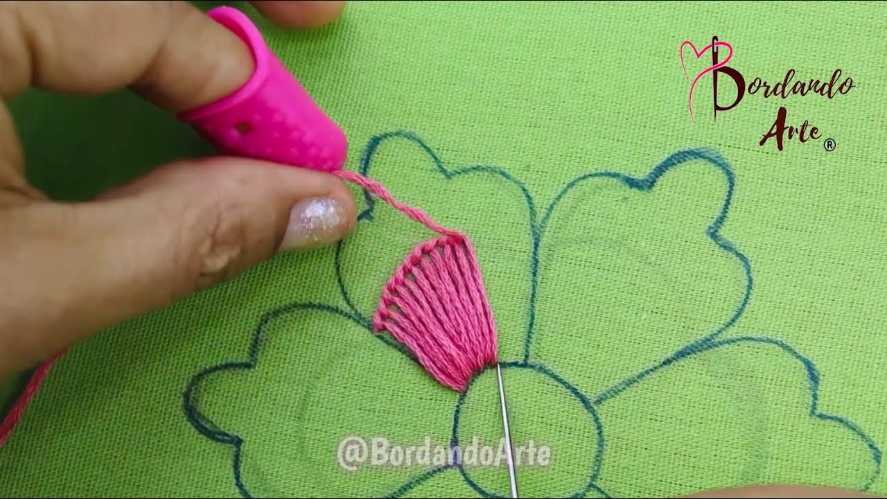 BORDADO A MANO PUNTADAS FÁCILES PARA FLORES | HAND EMBROIDERY EASY ...
