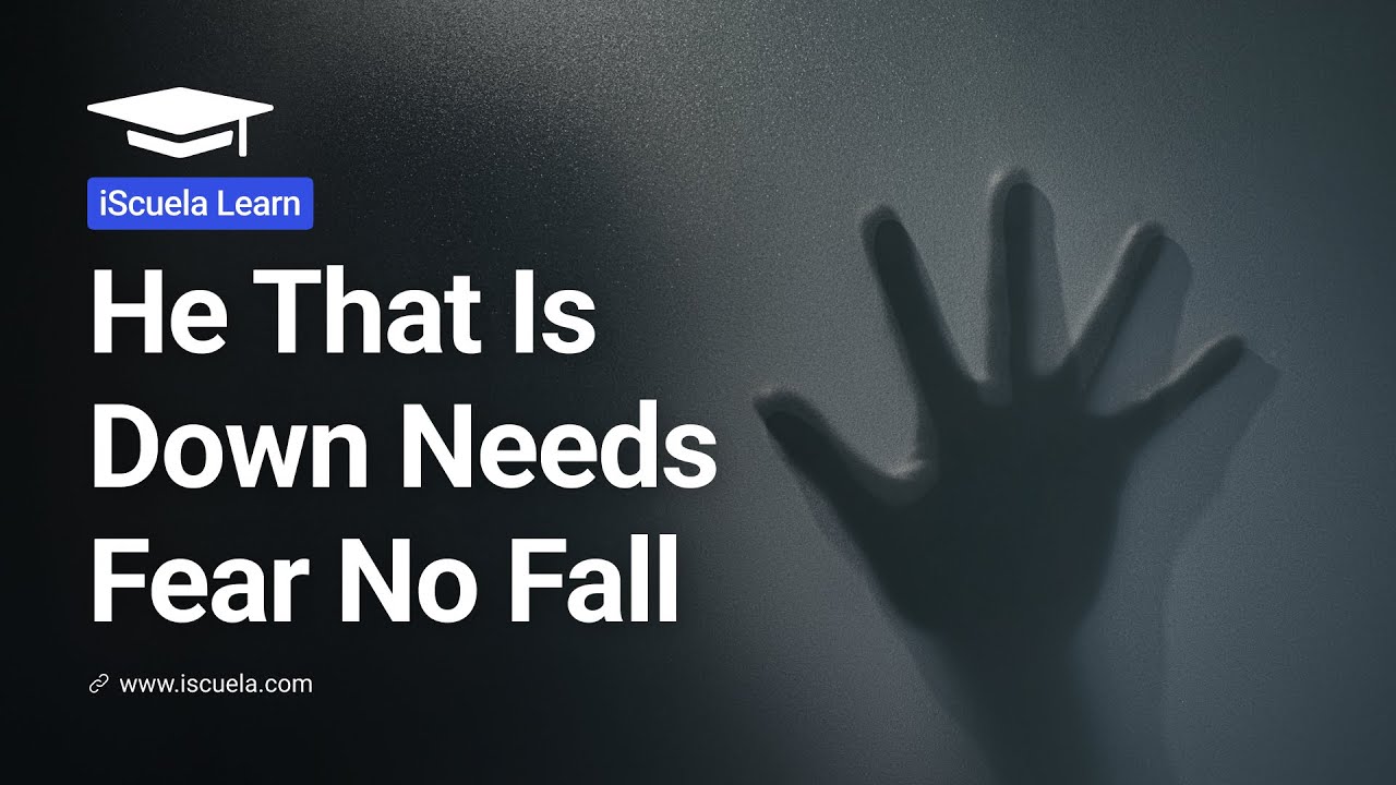 PB | Class 8 | English | Poem 5 | He That Is Down Needs Fear No Fall ...