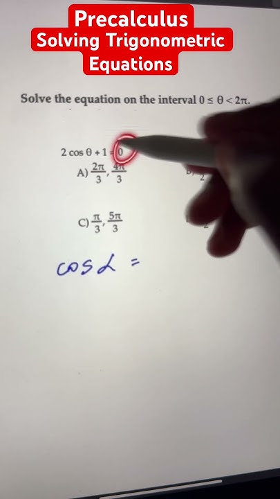Precalculus - Solving Trigonometric Equations #mathshorts # ...