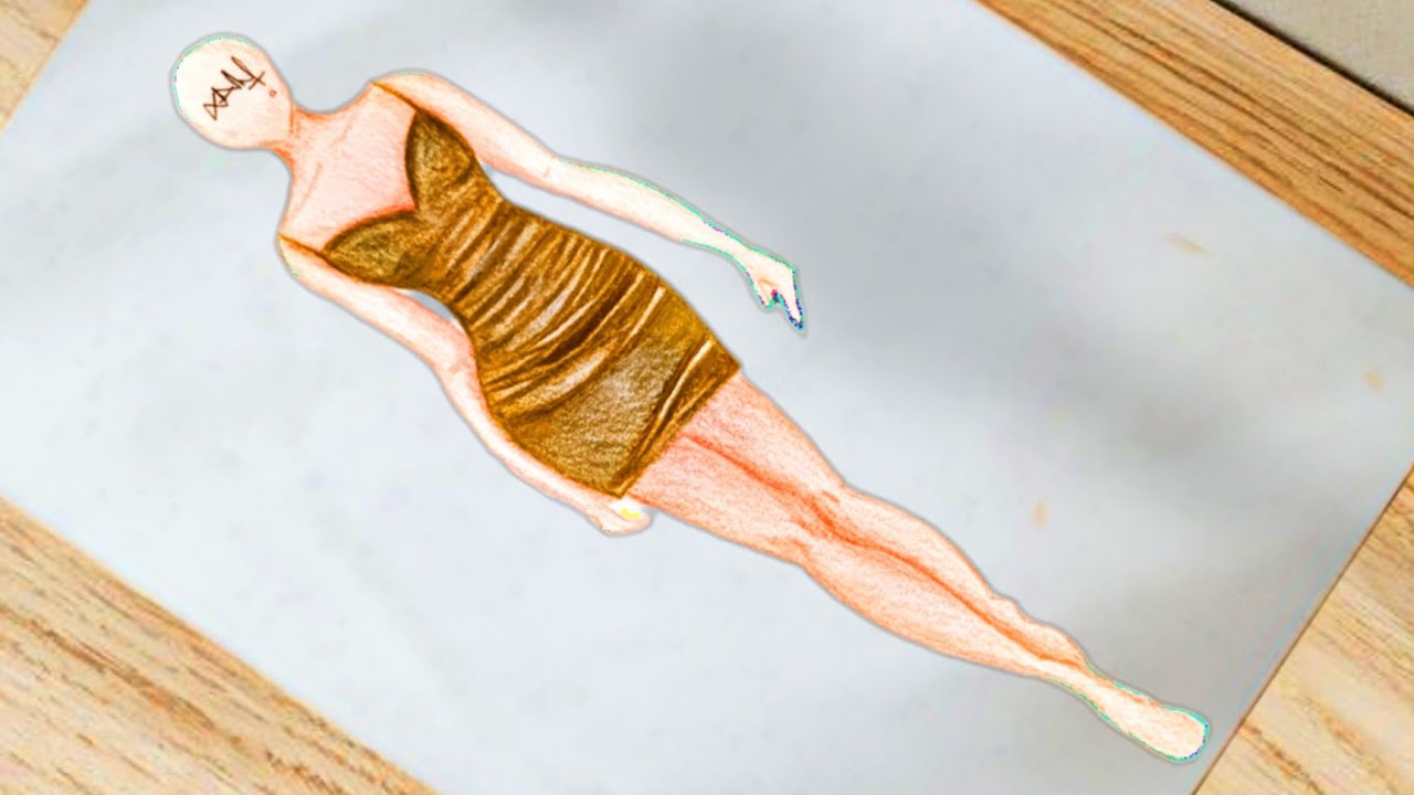 How to draw dress:drawing satin fabric_illustration art #drawwithlilith ...