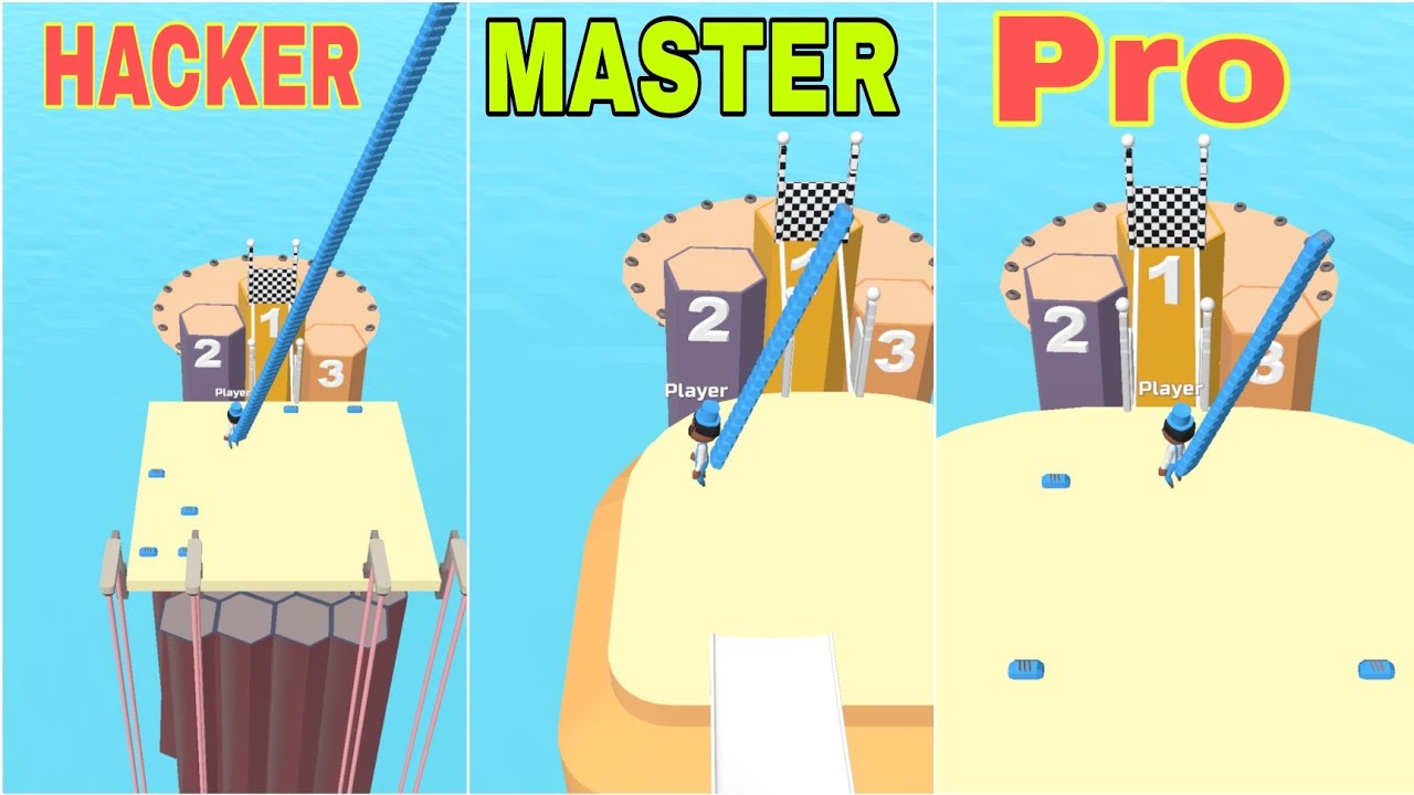 BRIDGE RACE HACKER Vs MASTER Vs PRO GAMEPLAY ALL LEVELS 21-40 - YouTube
