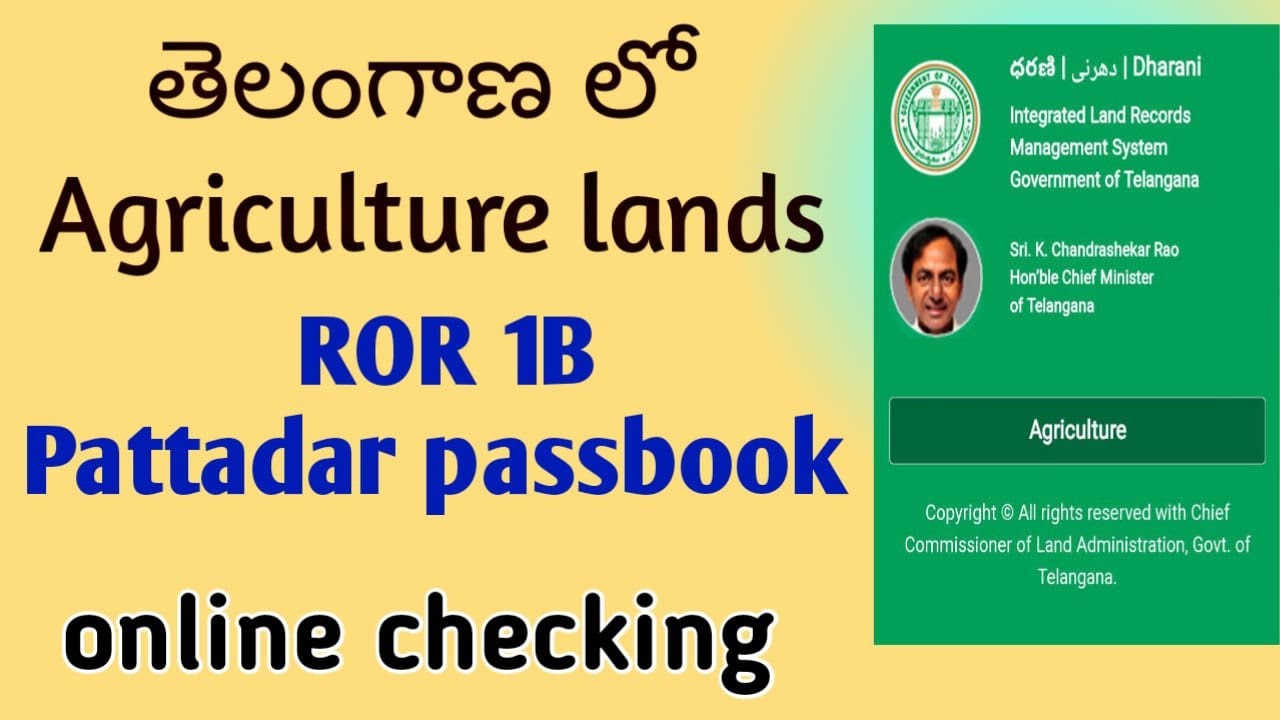 Telangana ROR 1B Pattadar Passbook check online II తెలంగాణలో ROR 1B పట్ట passbok ఎలా చెక్ చేయాలి ...