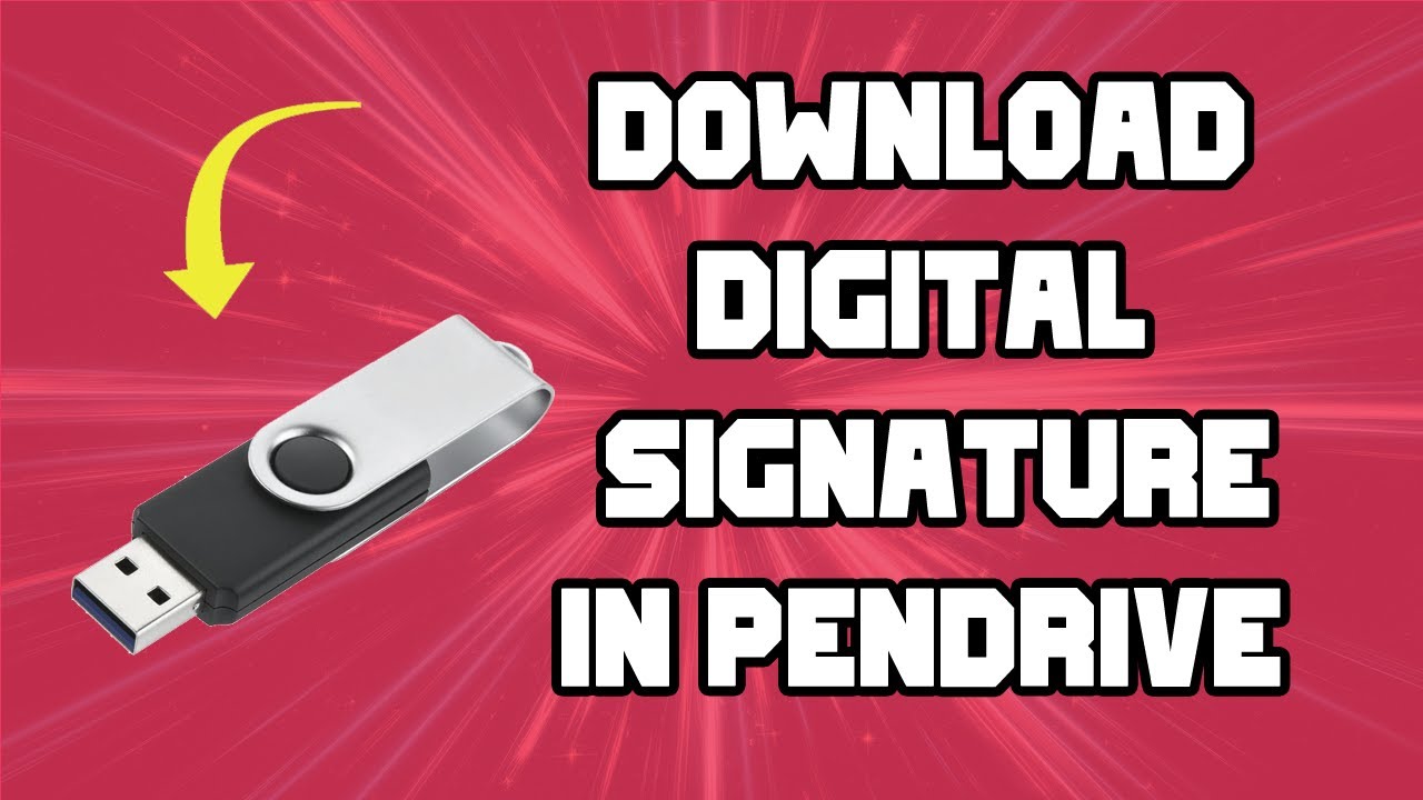How to Download Digital Signature Certificate in Pendrive 2024 ...