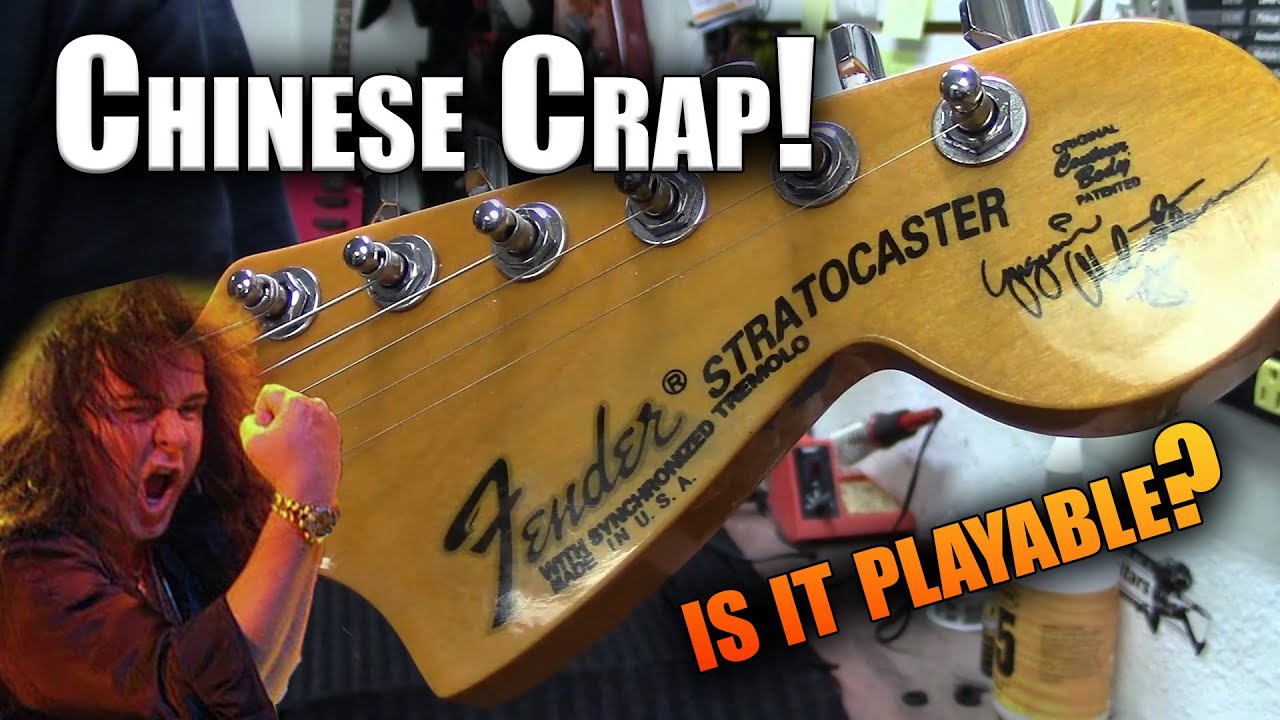 FAKE! Fender Yngwie Malmsteen Stratocaster, Will it play? - YouTube