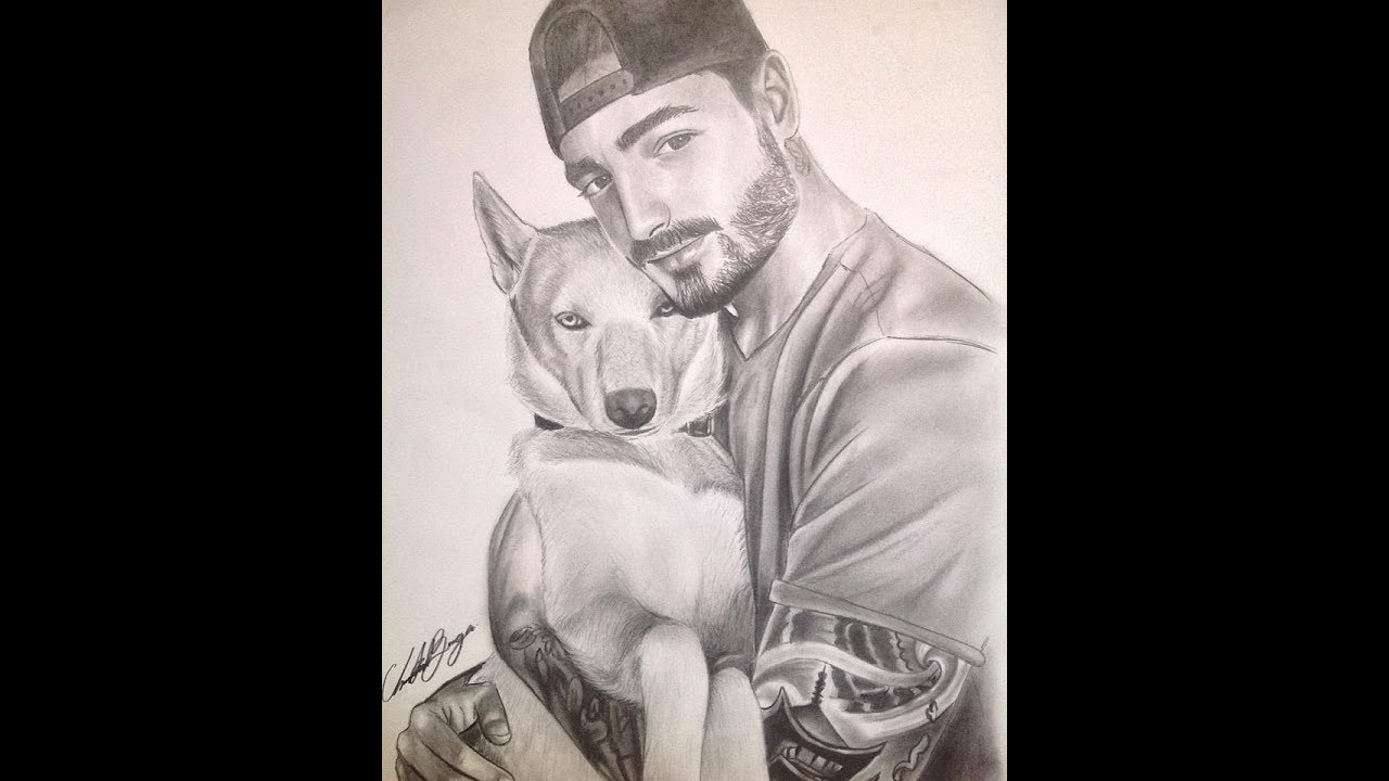 Maluma - Drawing by Cris Burciaga - YouTube