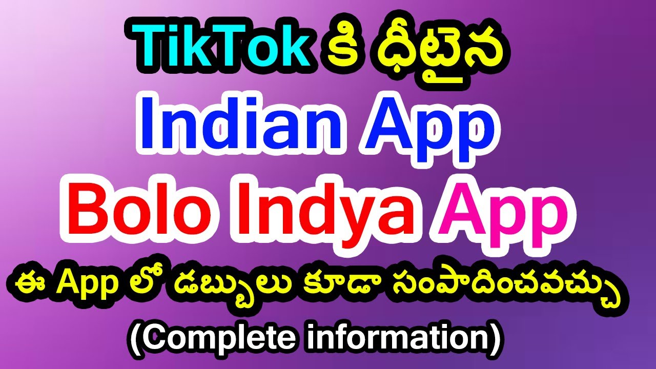 Bolo Indya App Full Review in Telugu | Best TikTok Alternate App | How ...