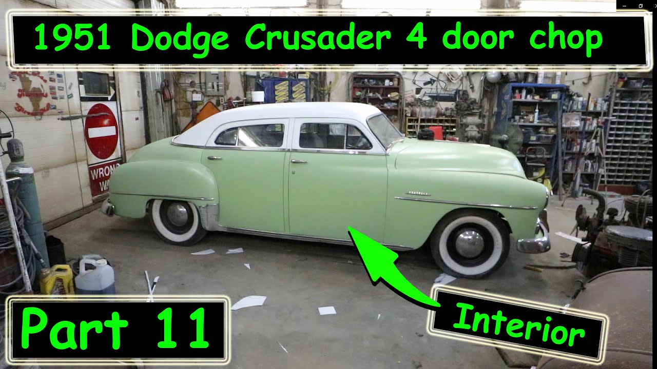 1951 Dodge Crusader chop series we do the interior on the cheap - YouTube