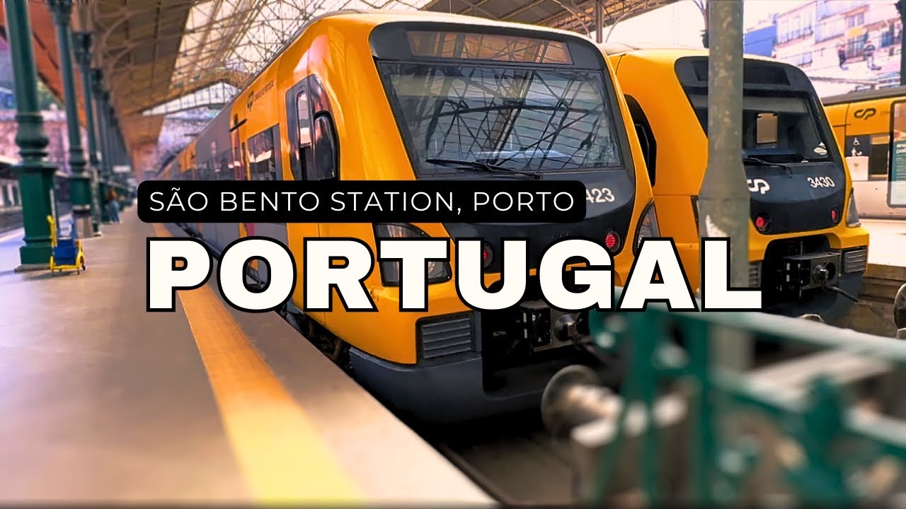 Scenic Train Journey from Porto to Braga | Beautiful railway in ...