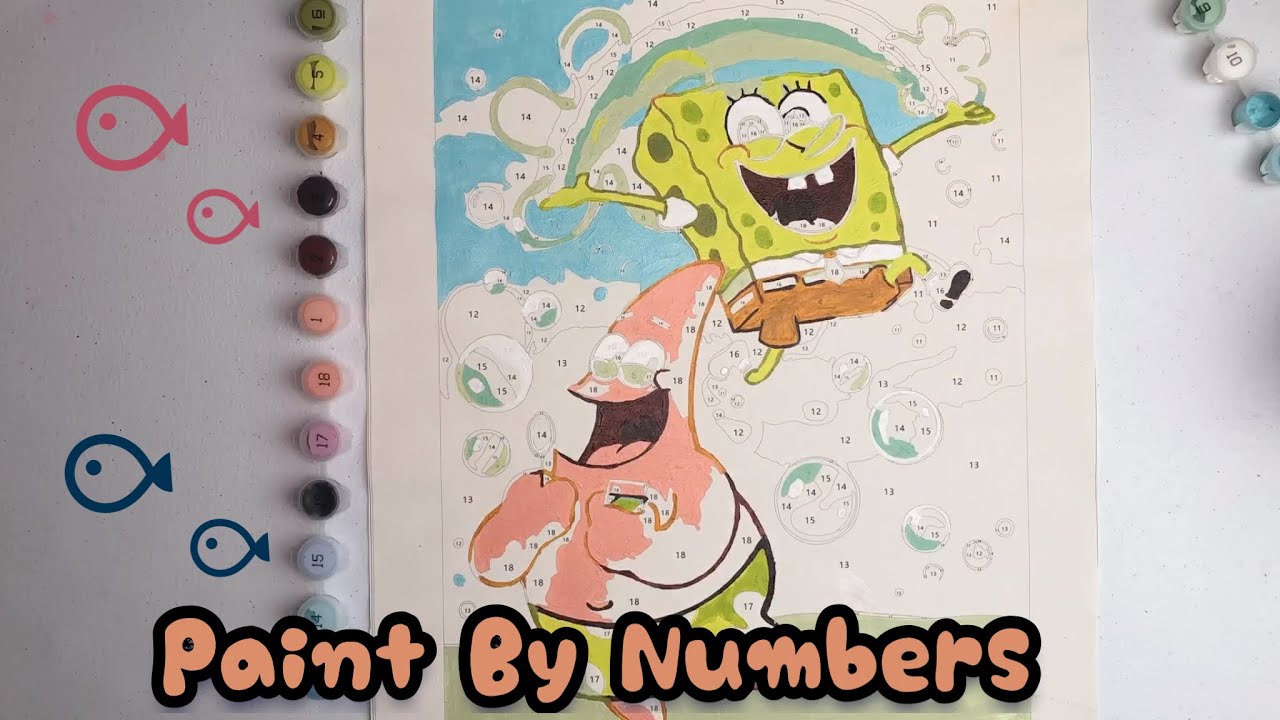 Paint By Numbers - SpongeBob and Patrick (Timelapse) - YouTube