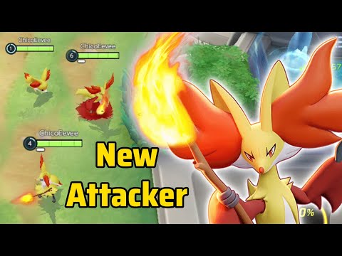 NEW POKEMON DELPHOX ATTACKER PRE-RELEASE GAMEPLAY Pokémon UNITE