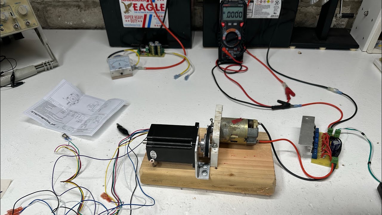 Stepper motor generator effect - YouTube