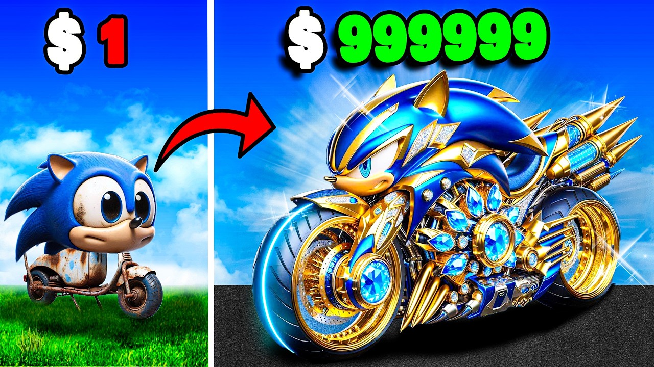 $1 to $1,000,000 SONIC Bike in GTA 5 - YouTube